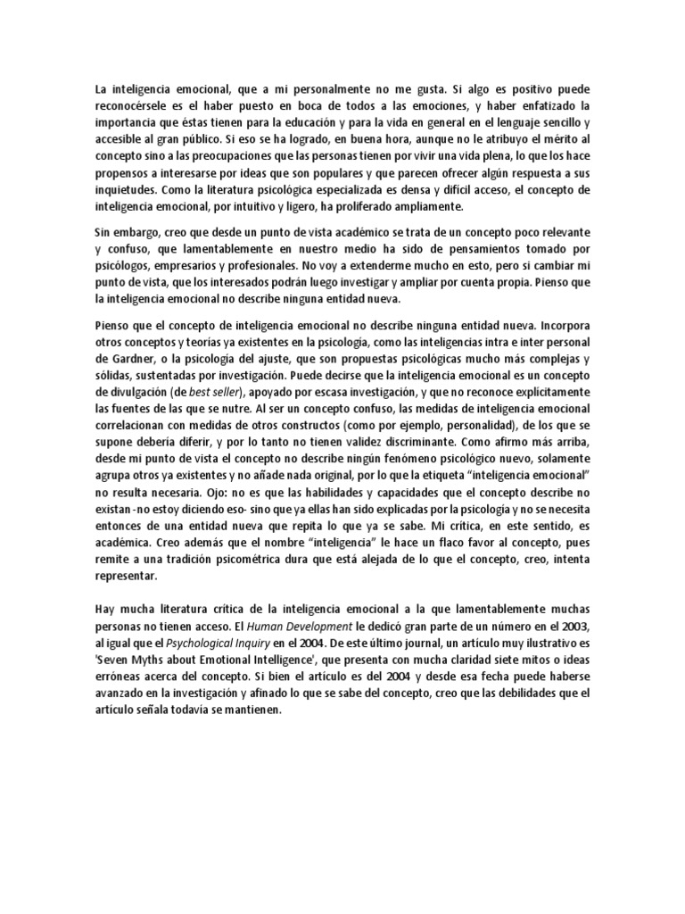 Juicio Critico | PDF | Inteligencia | Inteligencia emocional