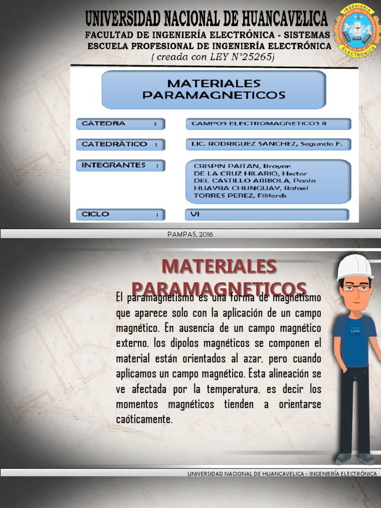 Trabajo Materiales Paramagneticos | PDF | Magnetismo | Física