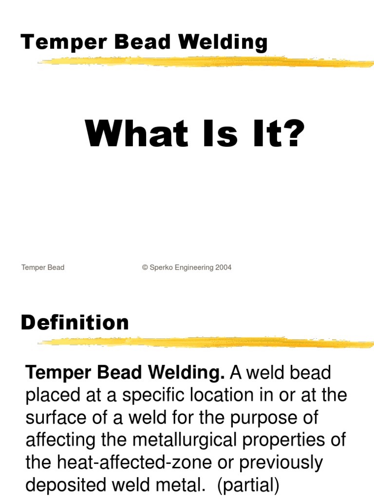 The Alternative To PWHT Temper Bead Welding | PDF | Materials ...