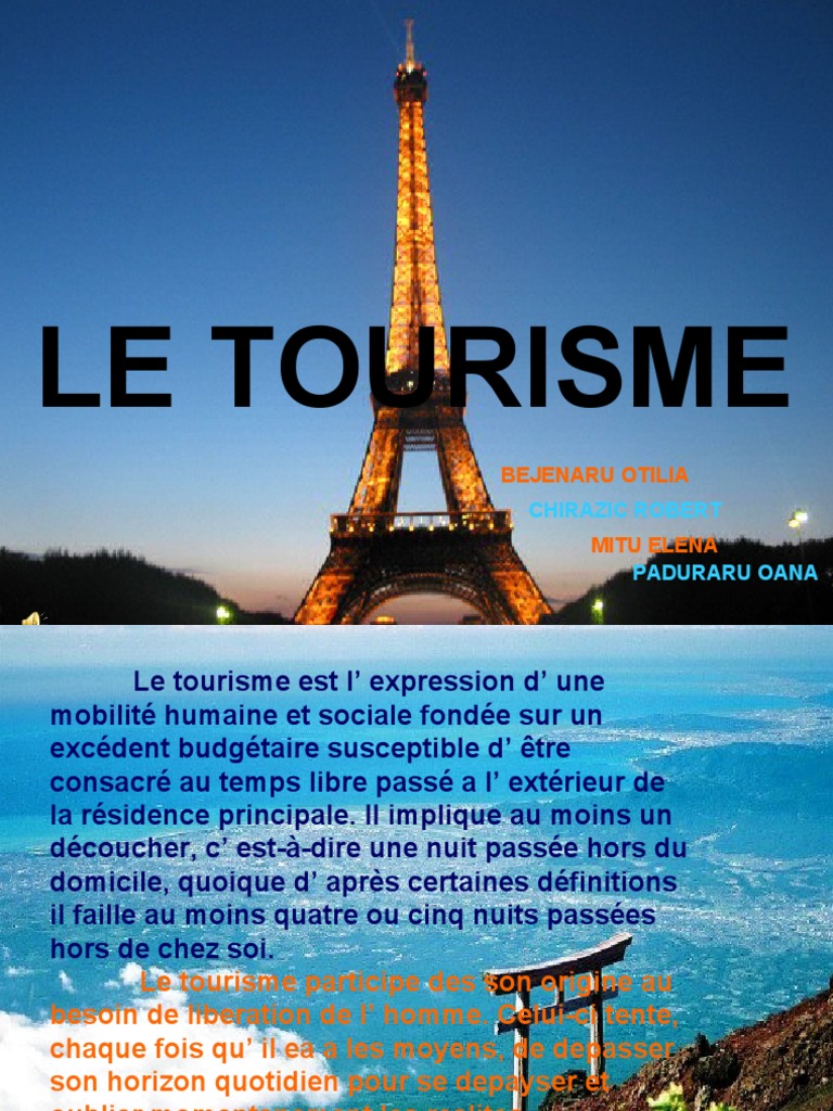 Le Tourisme | PDF | Tourisme | France