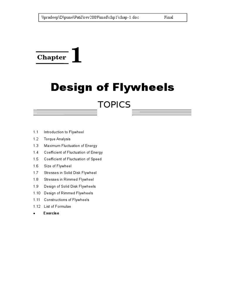 Flywheel + | PDF | Torque | Rotation Around A Fixed Axis