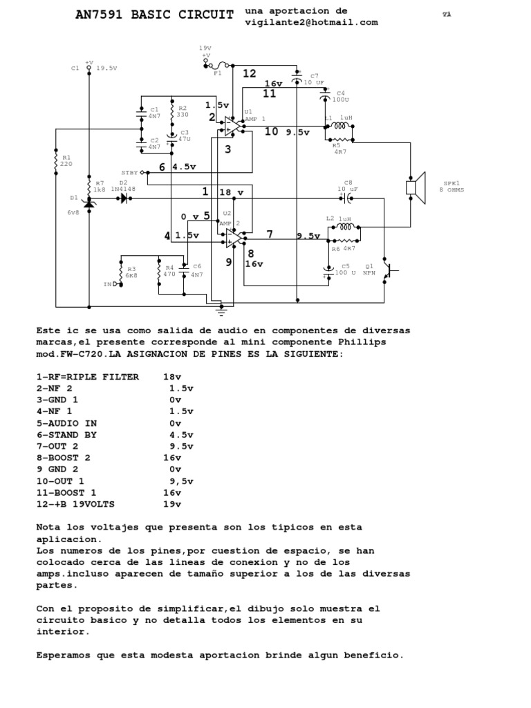 An7591 Circuit | PDF