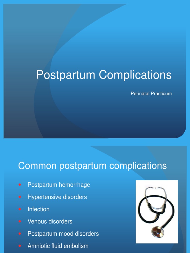 Perinatl Postpartum Complications | PDF | Postpartum Depression | Human ...