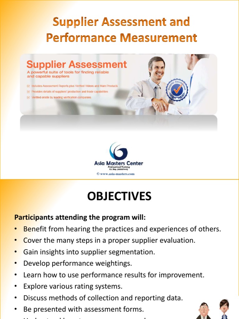 Supplier Assessment and Performance Measurement | PDF | Iso 9000 | Risk ...