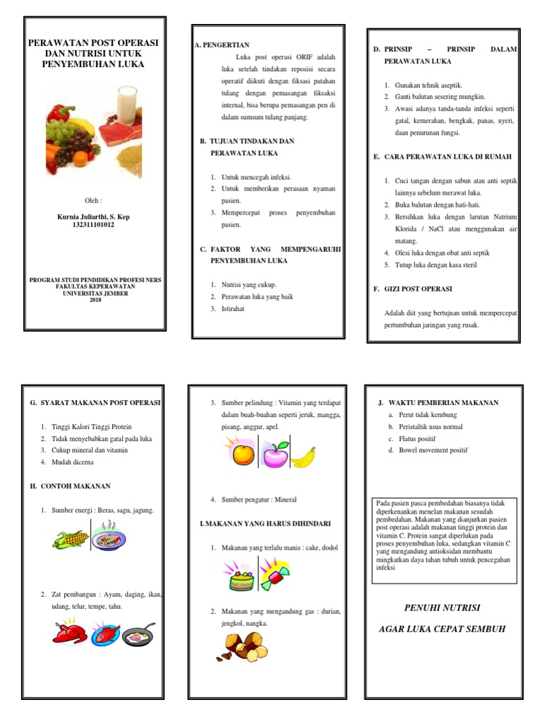 Leaflet Nutrisi Post Op | PDF
