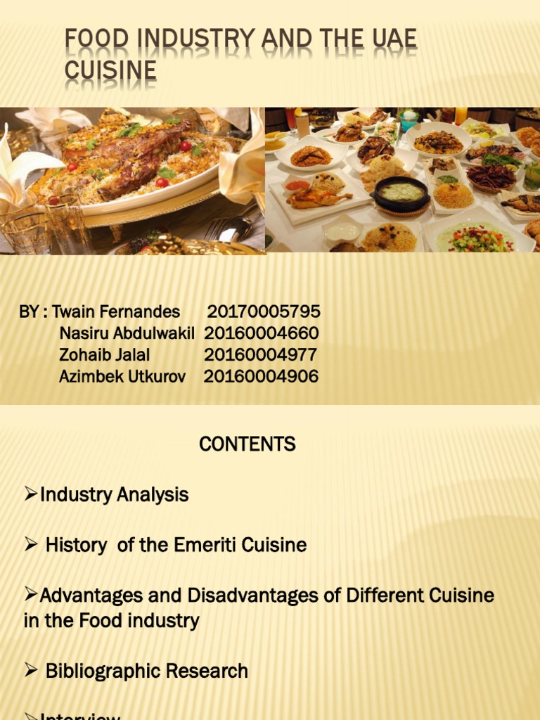 Overview of UAE's Food Industry and Cuisine | PDF | United Arab ...