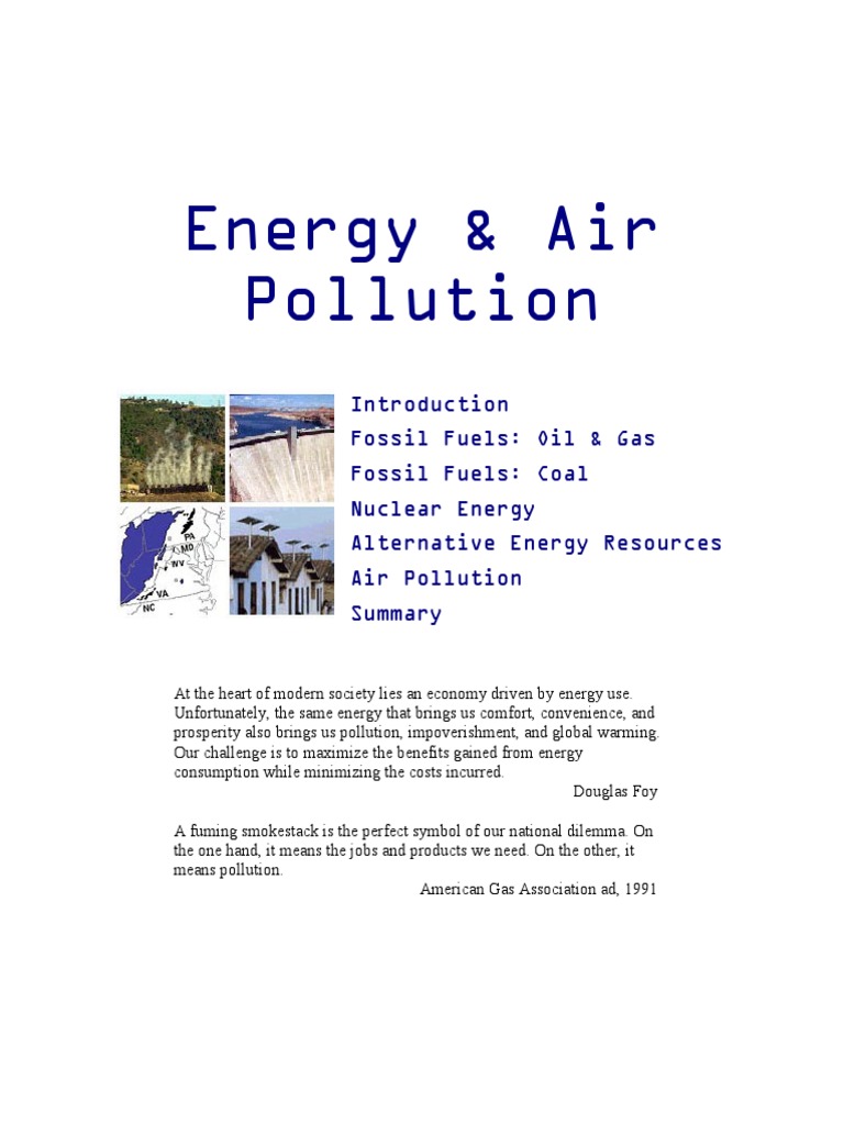 Energy and Air Pollution | PDF | Nuclear Power | Energy Development