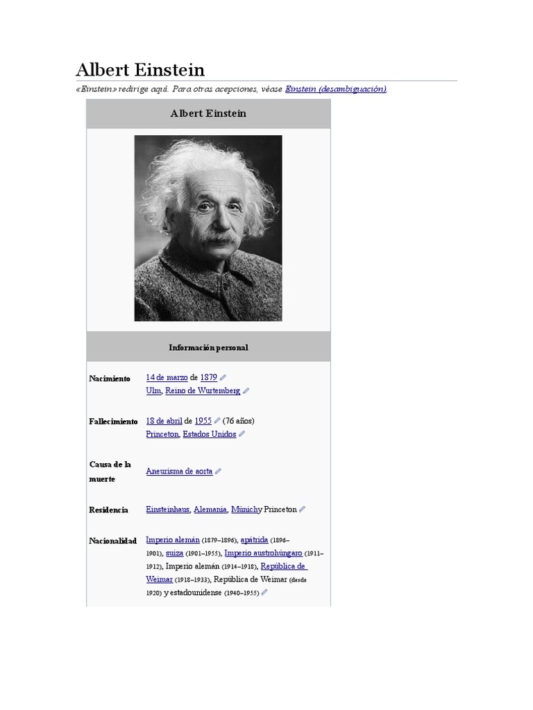 Albert Einstein | PDF | Albert Einstein | Relatividad general