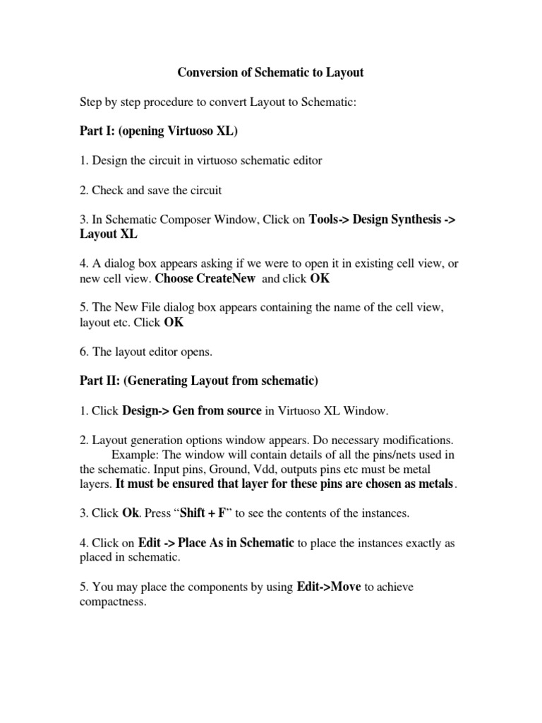 Conversion of Schematic To Layout | PDF | Electronics | Computer ...