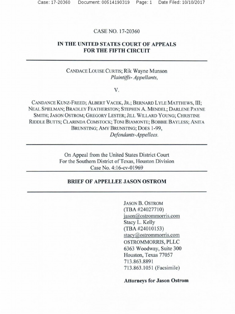 Jason Ostrom Appellee Brief PDF | PDF | Federal Rules Of Civil Procedure | Lawsuit