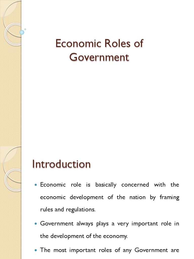 Economic Roles of Government | PDF