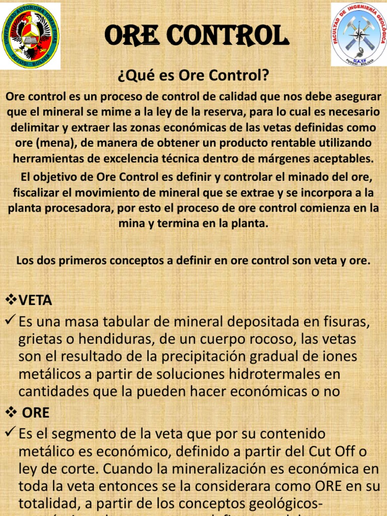 Ore Control | PDF | Agua subterránea | Muestreo (Estadísticas)