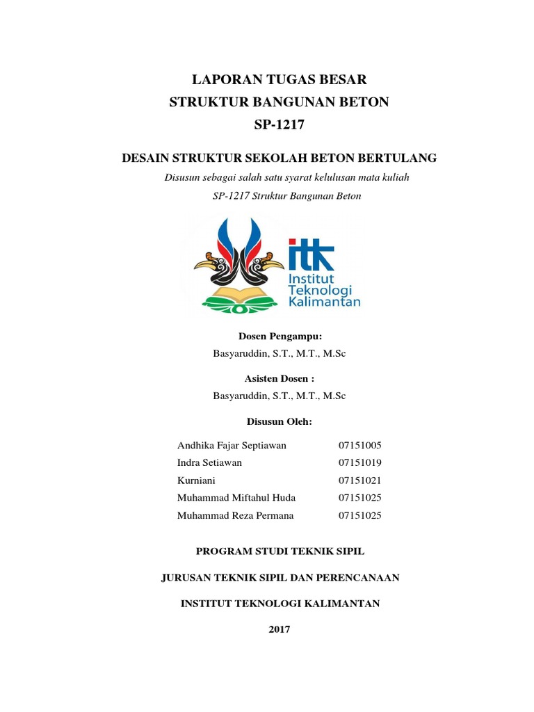 Laporan Struktur Bangunan Beton | PDF