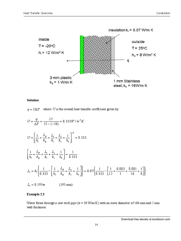 Heat Transfer - Exercises | PDF | Heat Transfer | Thermal Insulation