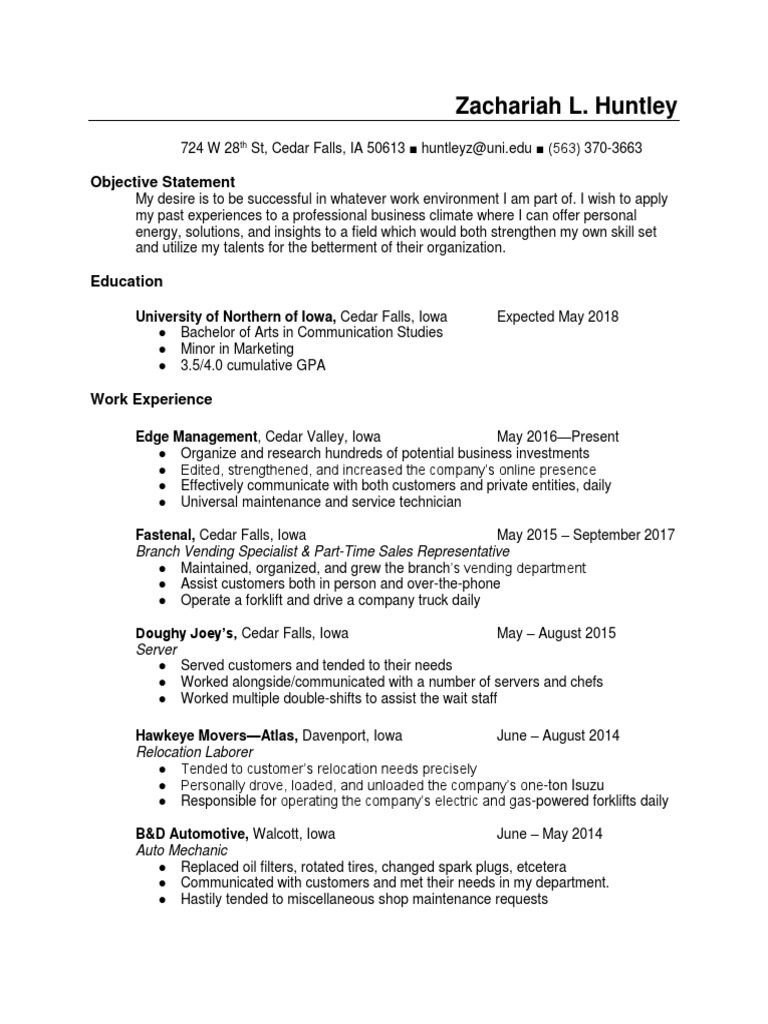Professional Resume | PDF | Iowa | Business