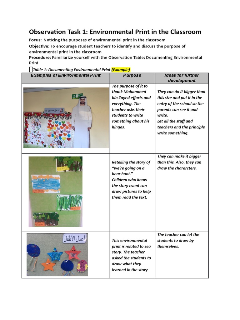 Observation Task 1 and Ref | PDF