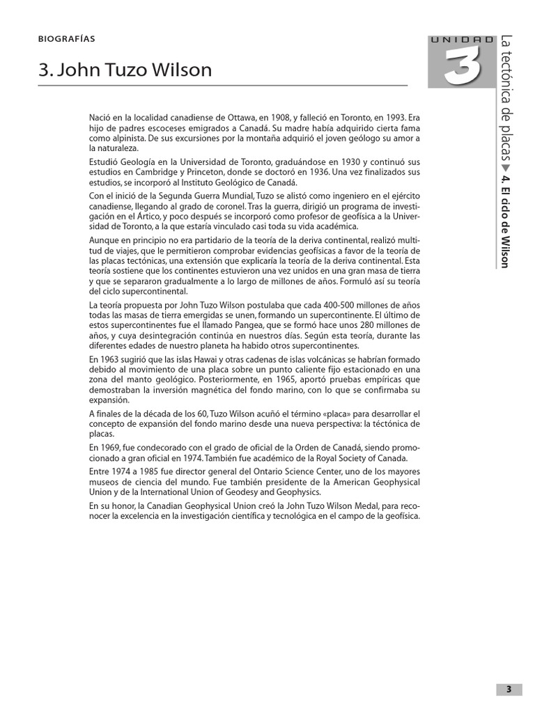 John Tuzo Wilson | PDF | Geología | Science