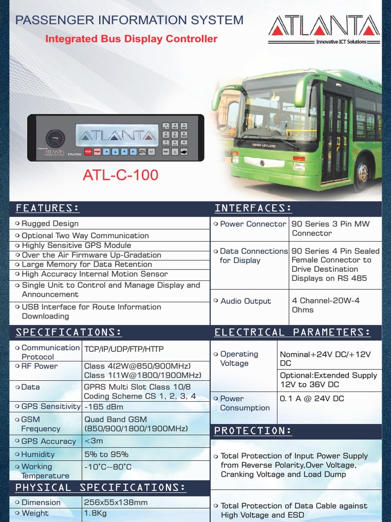 Passenger Information System: Integrated Bus Display Controller | PDF ...