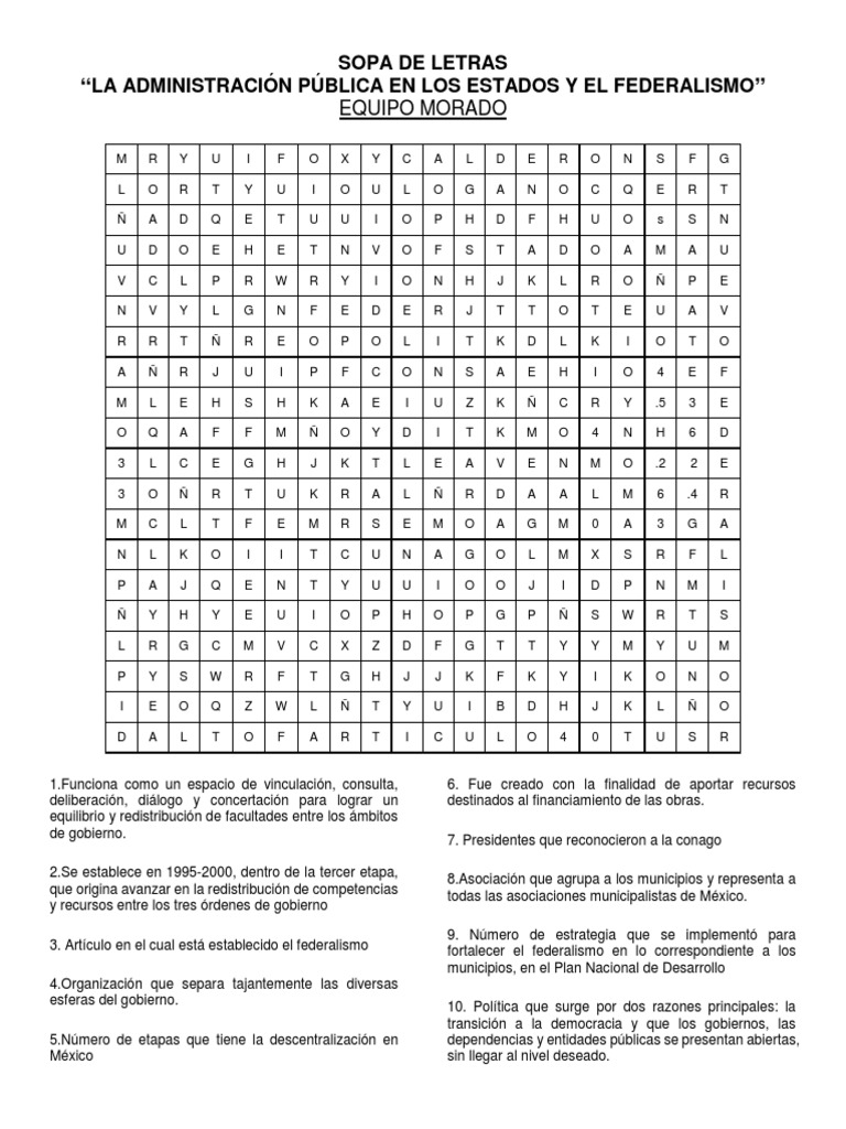 Sopa de Letras | PDF | Gobierno