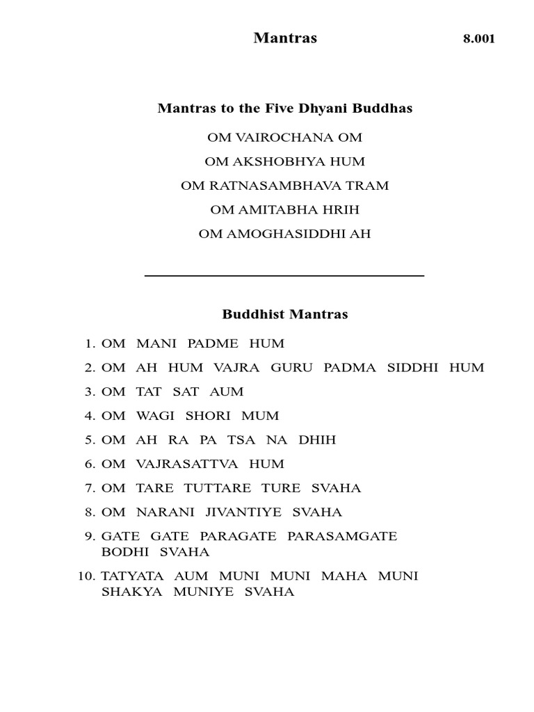 Mantras PDF | PDF | Mantra | Spirituality
