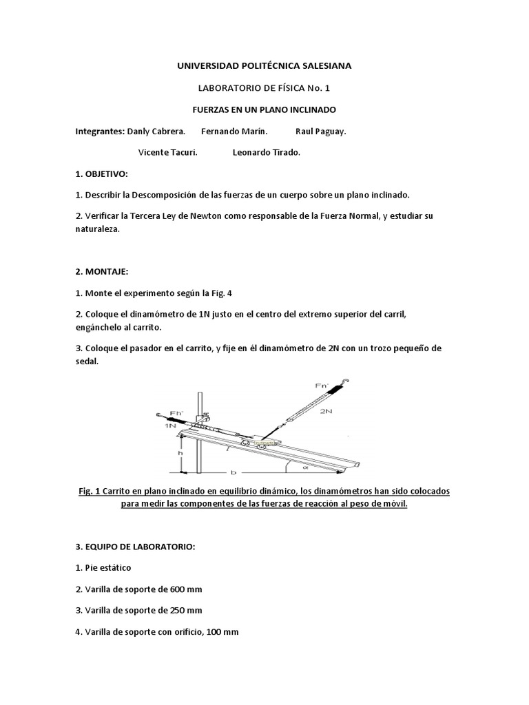 Fuerzas Perpendiculares en Planos Inclinados | PDF | Peso | Perpendicular