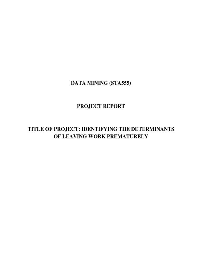 Project Data Mining | PDF | Errors And Residuals | Logistic Regression