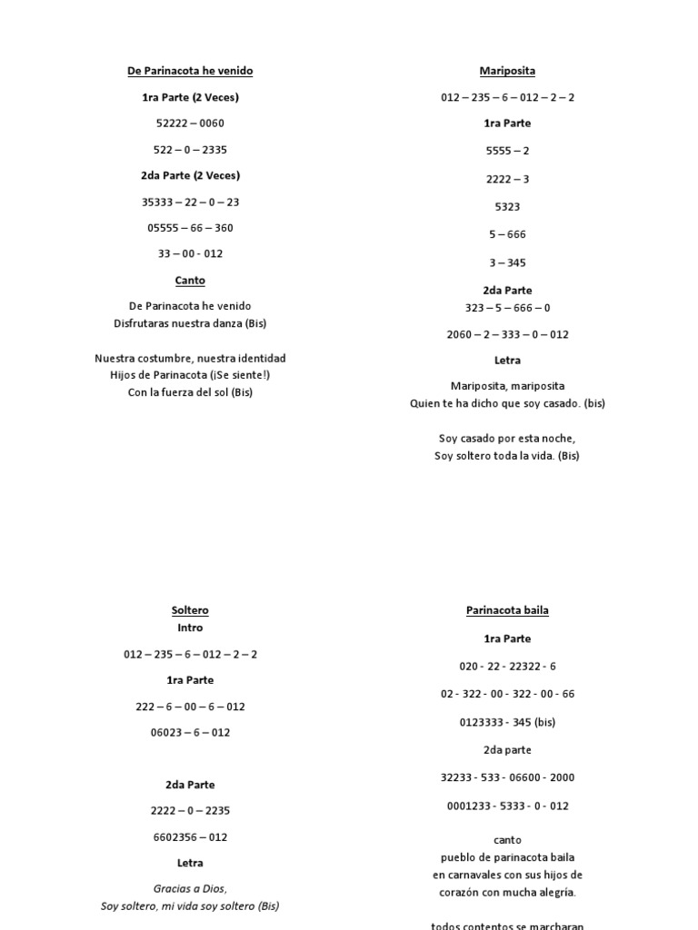 Canciones Tarka | PDF | Ocio