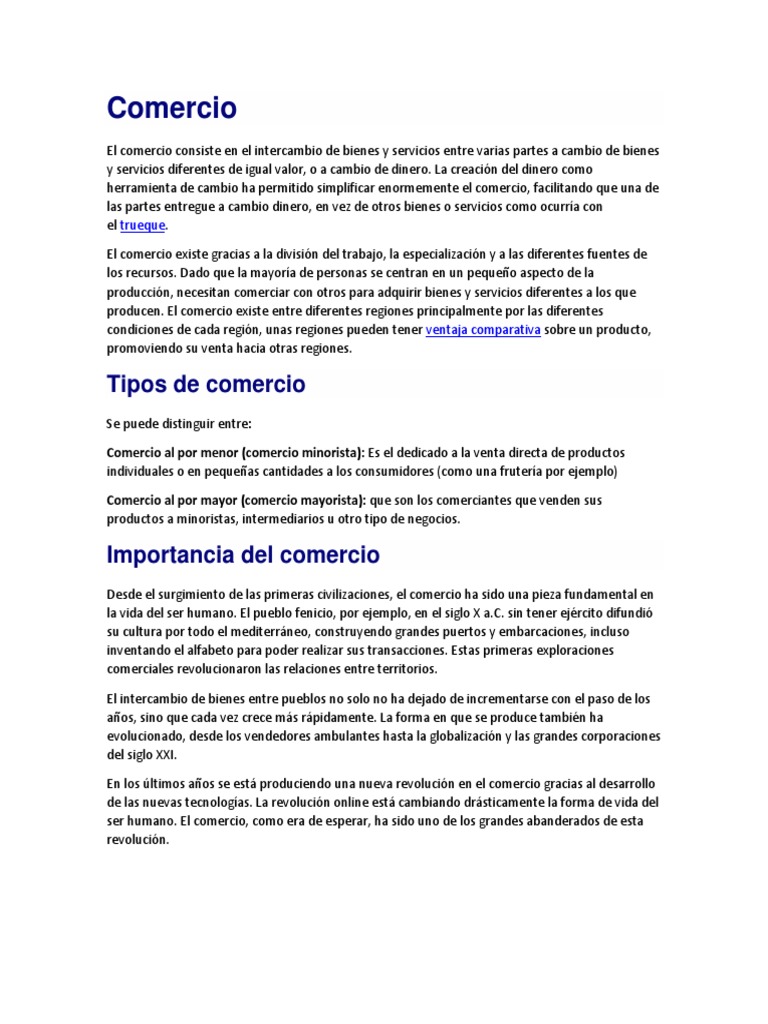 Comercio | Descargar gratis PDF | Permuta | Comercio