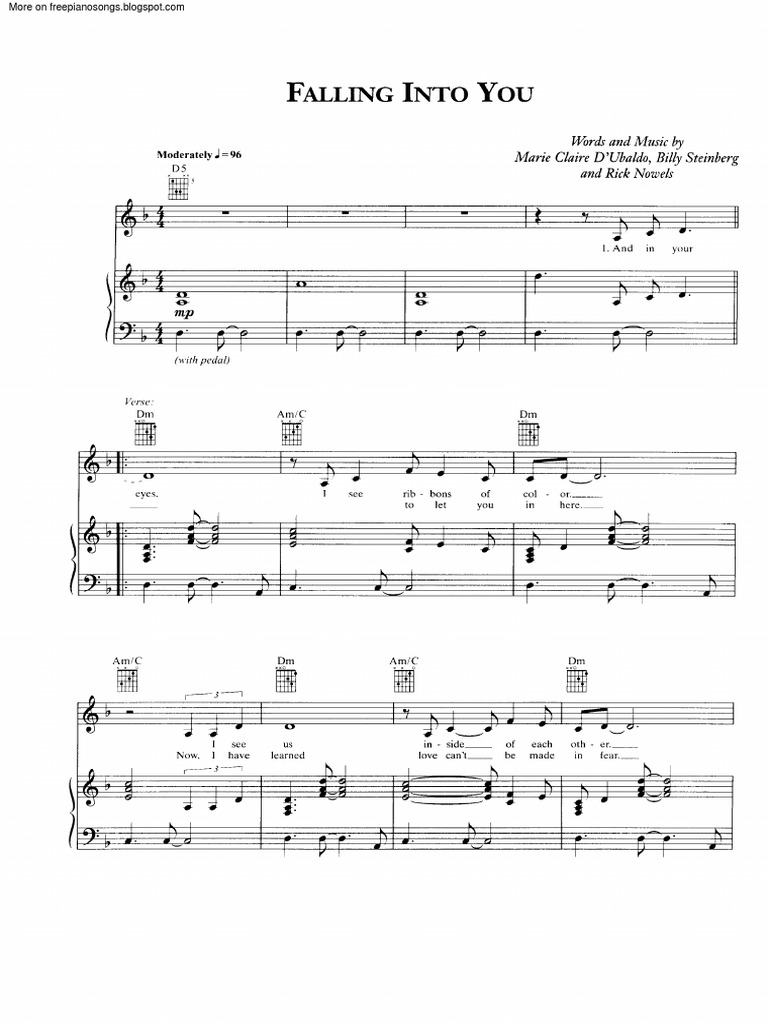 Celine Dion - Falling Into You PDF | PDF | Pop Music | Recorded Music