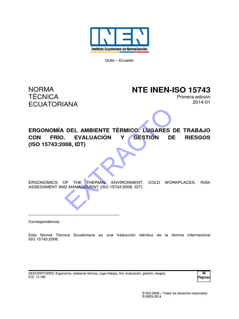 Extracto ISO 15743 | PDF | Organización internacional para la ...