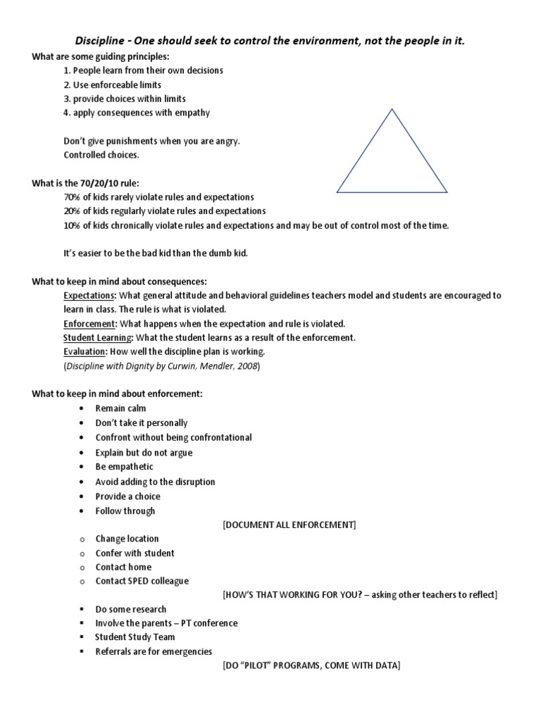 Discipline Notes Outline | PDF