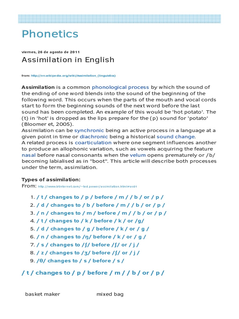 Assimilation in English - HTML 1 | PDF | English Language | Semiotics