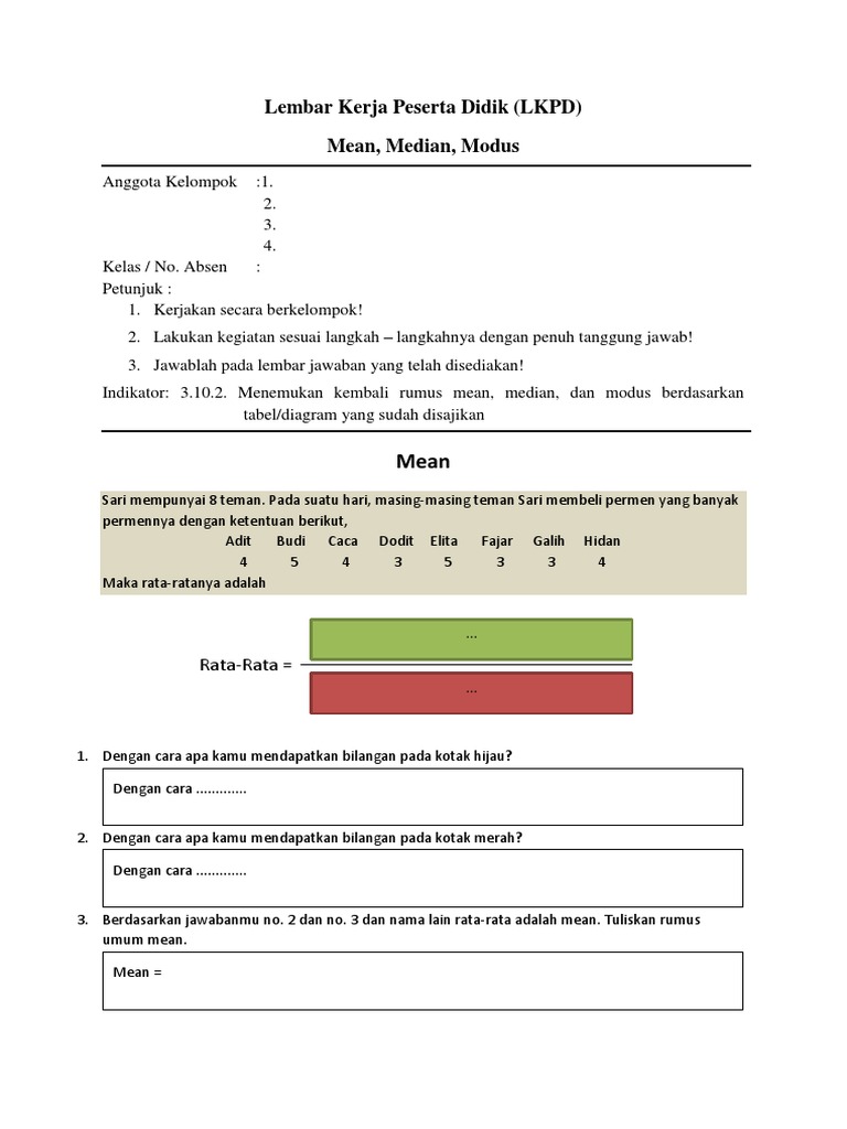 LKPD_MEAN_MEDIAN_MODUS | PDF