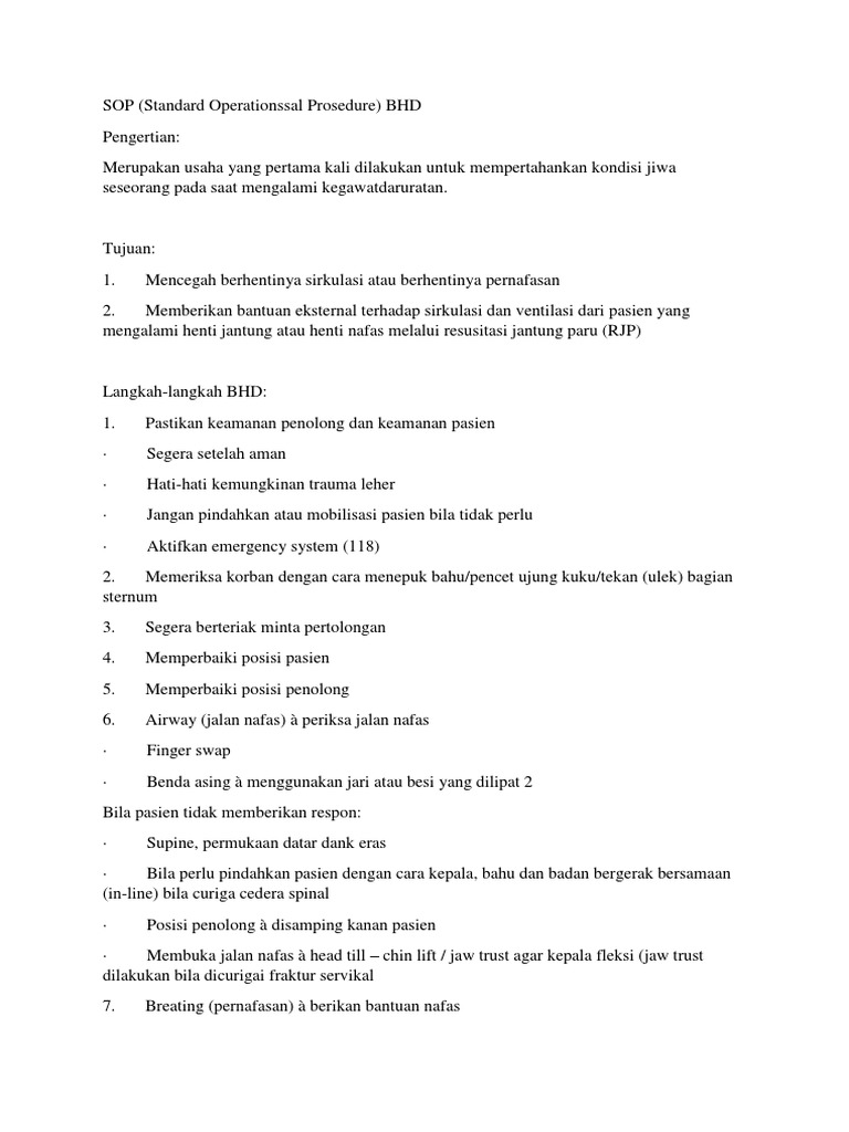 SOP BHD | PDF
