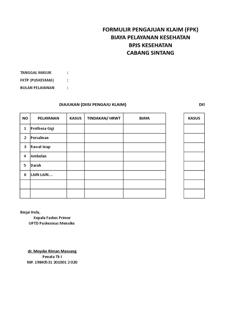 FPK Manual Bpjs | PDF