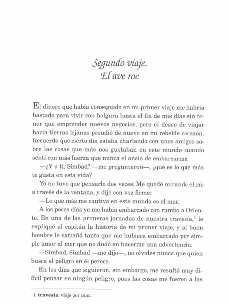 Simbad El Marino y El Ave Roc. | PDF