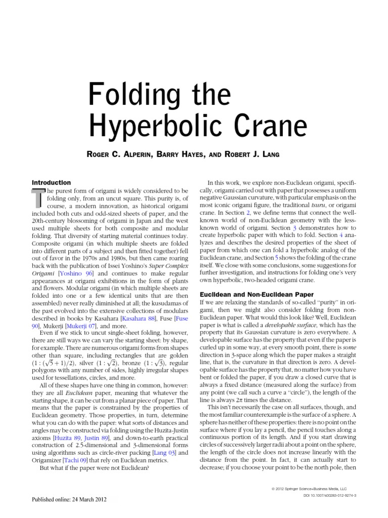 Hyperbolic Crane | PDF | Hyperbolic Geometry | Elementary Geometry