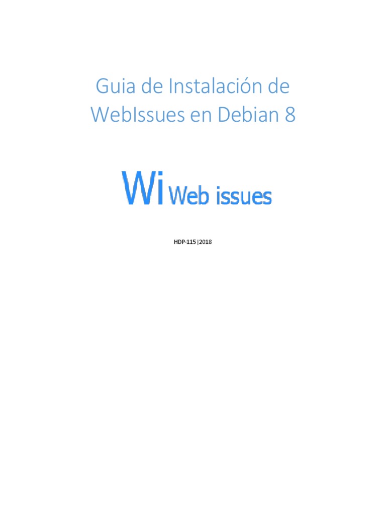 Guia de Instalación de WebIssues en Debian 8 | PDF | Servidor web | Internet y web
