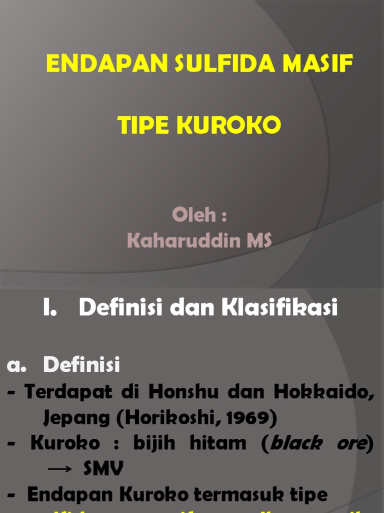 Sulfida Masif Tipe Kuroko | PDF