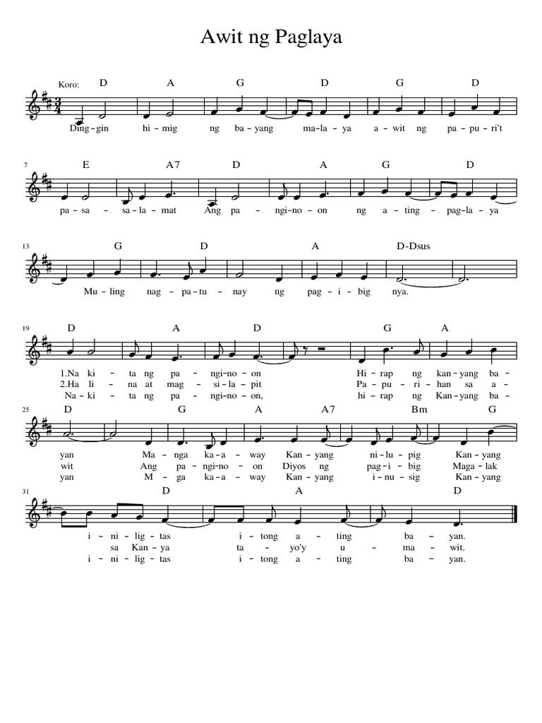 Awit NG Paglaya | PDF
