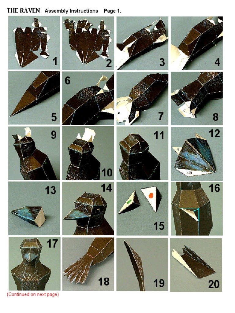 The Raven: Assembly Instructions Page 1 | Download Free PDF | Beak ...