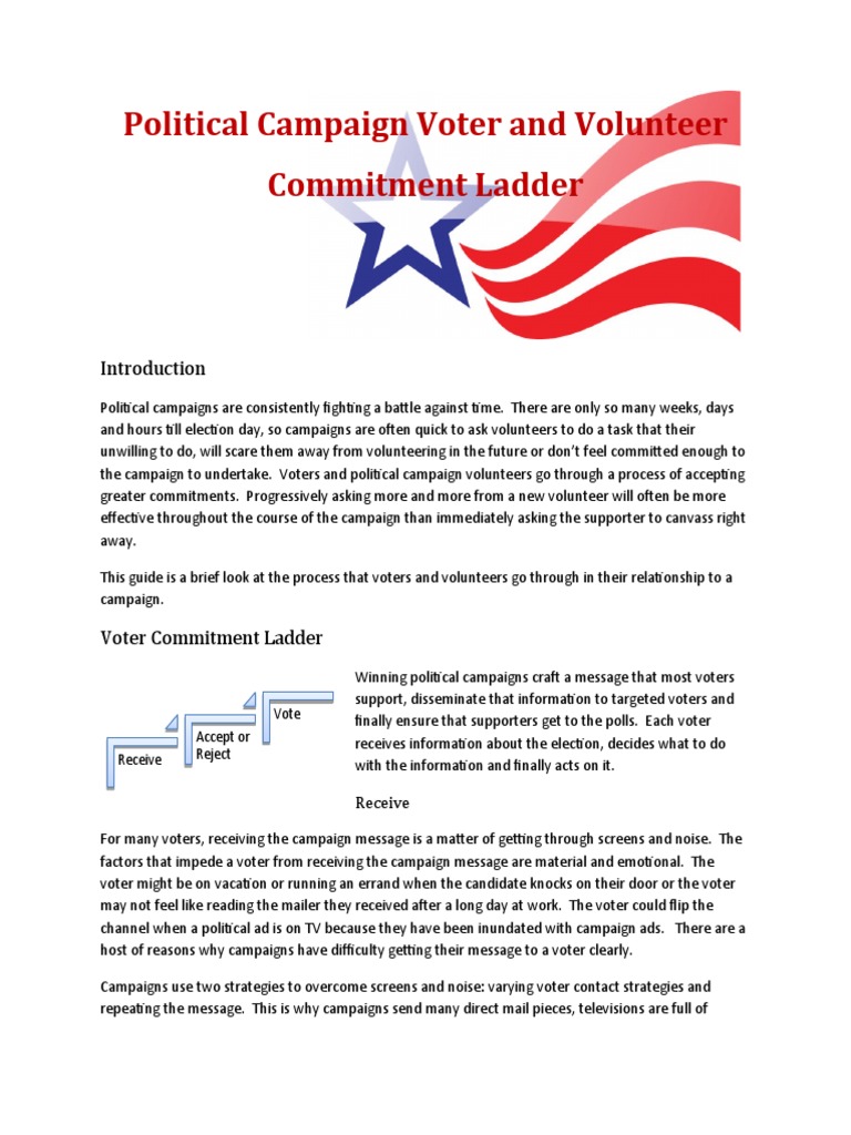 Political Campaign Voter and Volunteer Commitment Ladder | PDF ...