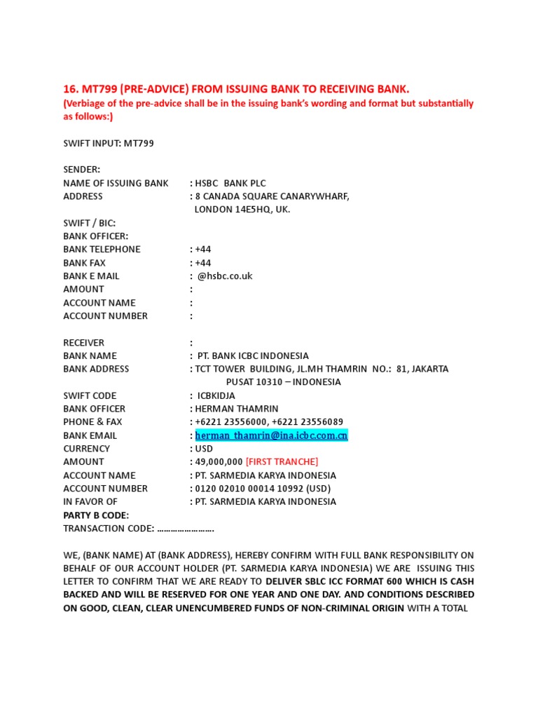 Verbiage | PDF | Letter Of Credit | Service Industries