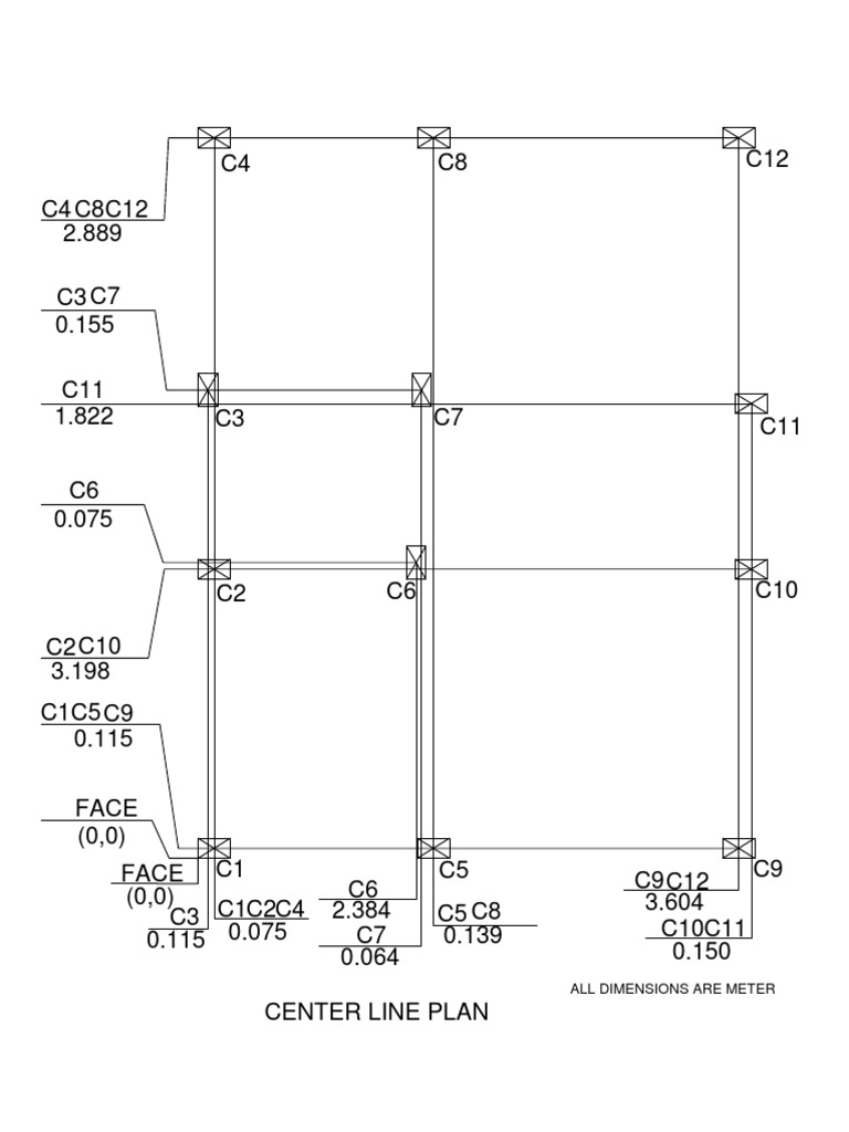 C4 C8 C12 C4 C8C12 2.889: All Dimensions Are Meter | PDF