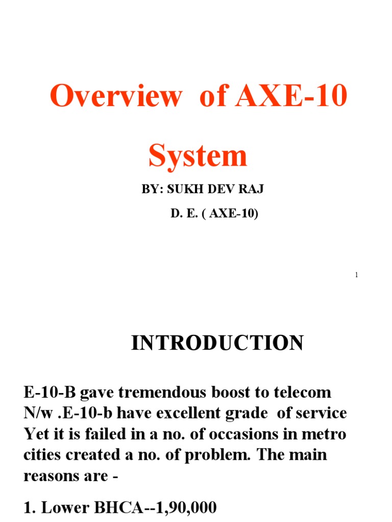 Overview of AXE-10 | PDF | Floppy Disk | Central Processing Unit