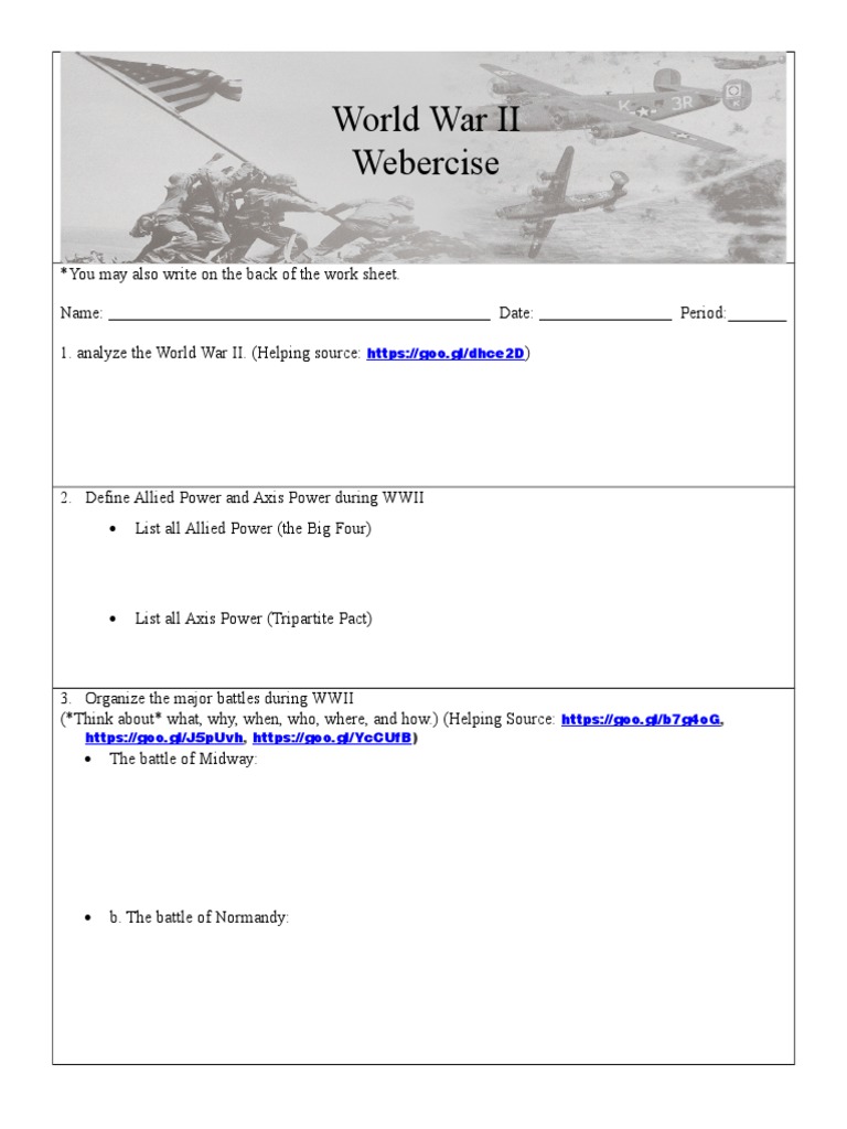 World War II Analysis and Key Concepts | PDF