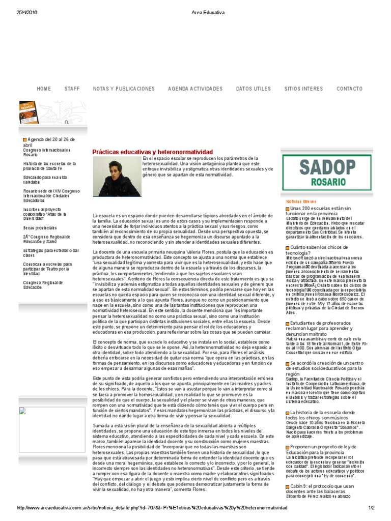 Heteronormatividad en la Educación Escolar | PDF | La sexualidad humana ...