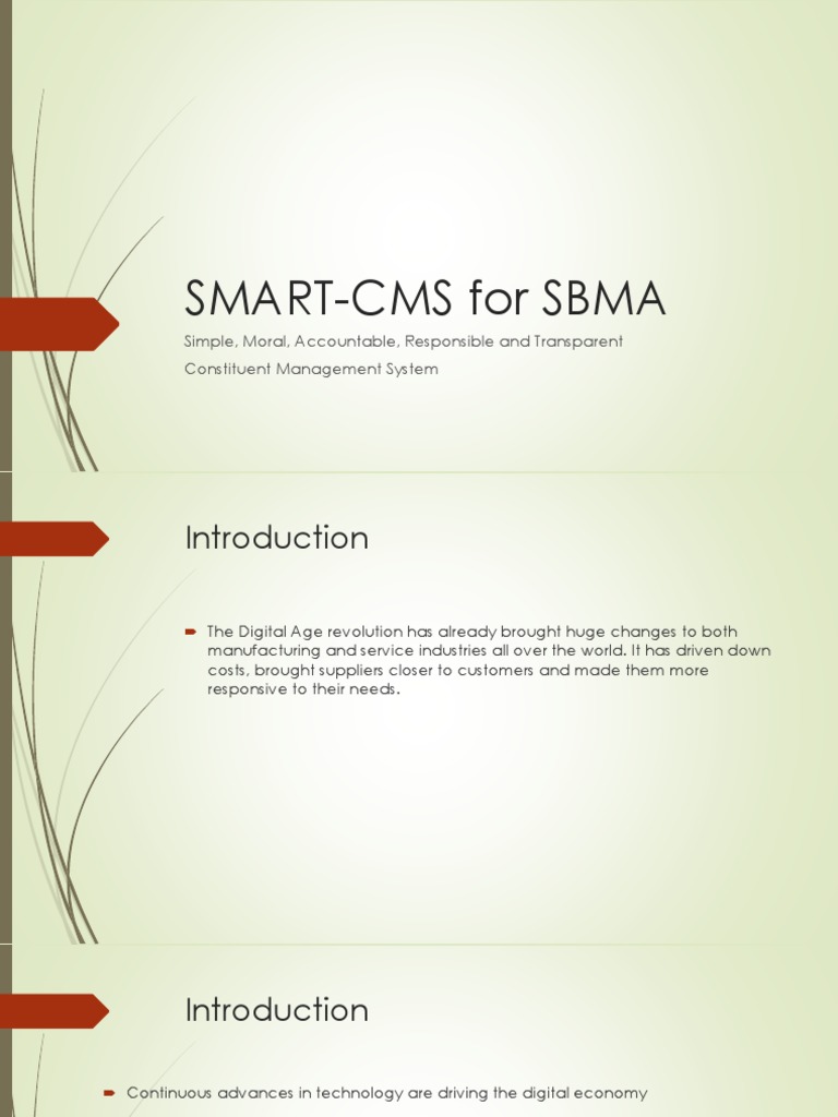 Smart-Cms For Sbma: Simple, Moral, Accountable, Responsible and ...