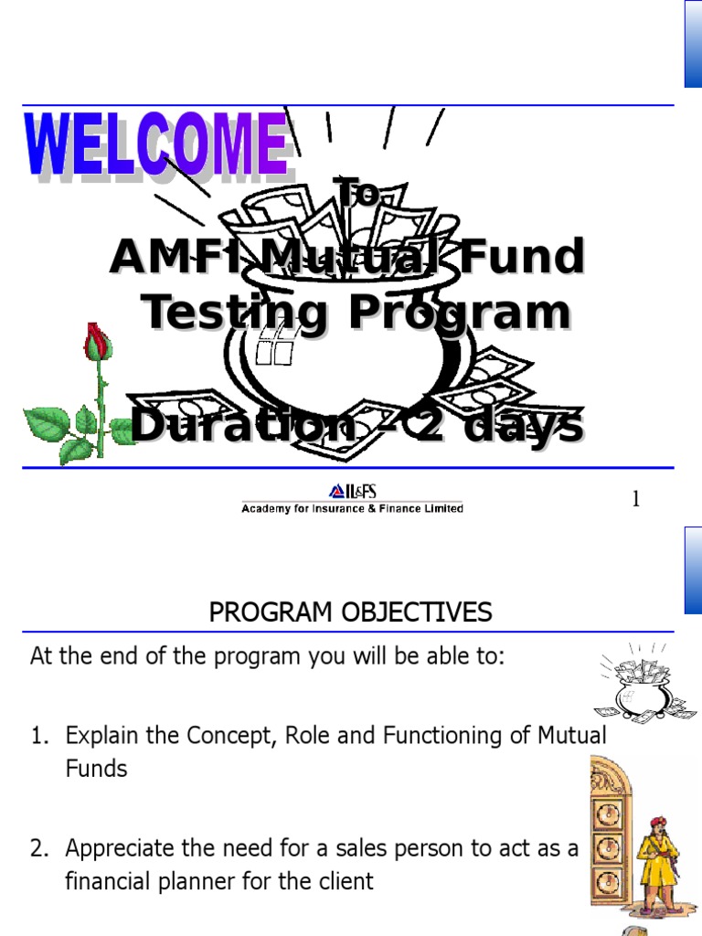 AMFI Slides Revised Dt. 30-8-07 | PDF | Exchange Traded Fund | Mutual Funds
