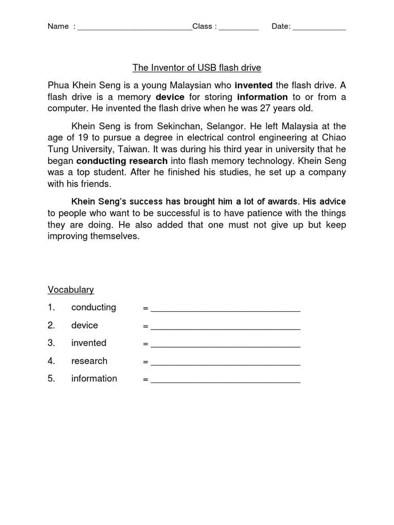 The Inventor of USB Flash Drive | PDF | Usb Flash Drive | Flash Memory